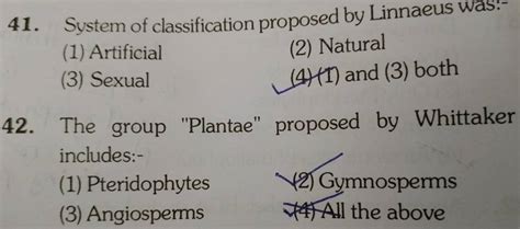 System Of Classification Proposed By Linnaeus Was Filo