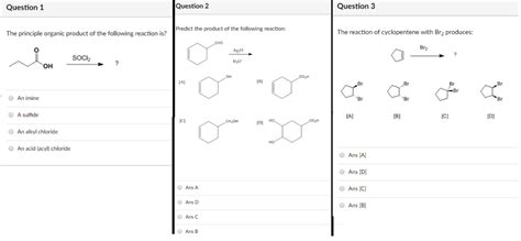 Solved Question Question Question Predict The Product Chegg