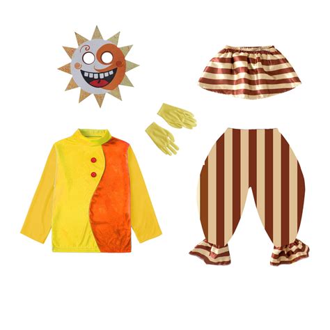 Buy Sundrop Moondrop Costume Fnaf Sun Moon Clown Cosplay Outfit
