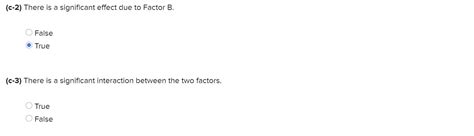 Solved F P Value ANOVA Source Of Variation Factor A Factor B Chegg