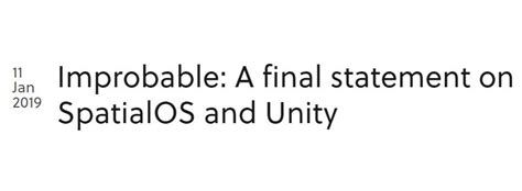 improbable clears up unity disagreement over spatialos shacknews