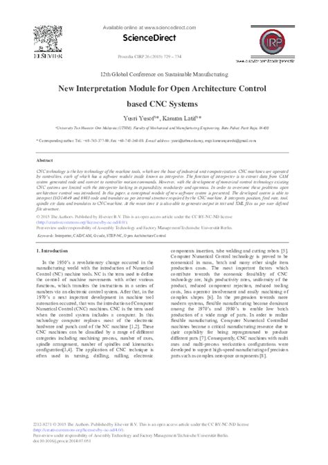 pdf new interpretation module for open architecture control based cnc