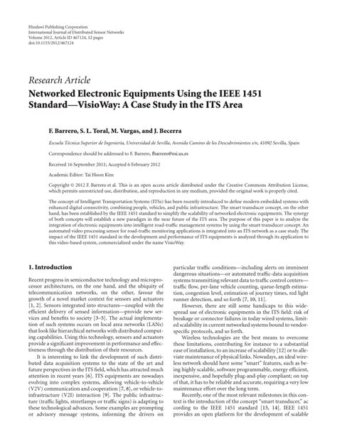 pdf networked electronic equipments using the ieee 1451 standard