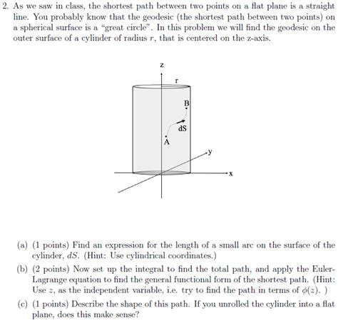 Solved As We Saw In Class The Shortest Path Between Two Chegg