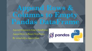 Pandas Append Rows Columns To Empty Dataframe Spark By Examples
