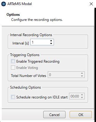 Recording Configuration Dialog