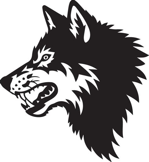 Wolf Head Silhouette Illustration 52975296 Vector Art At Vecteezy