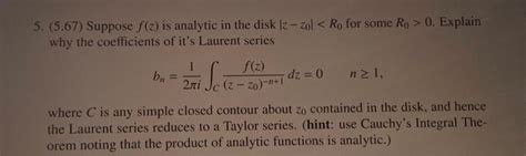 Solved Suppose F Z Is Analytic In The Disk Zz Chegg