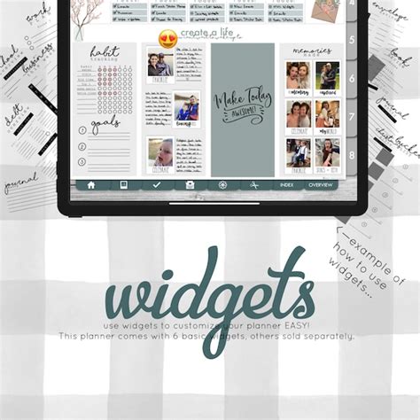 All In One Planner Digital Life Planner Easy Customizable Planner With