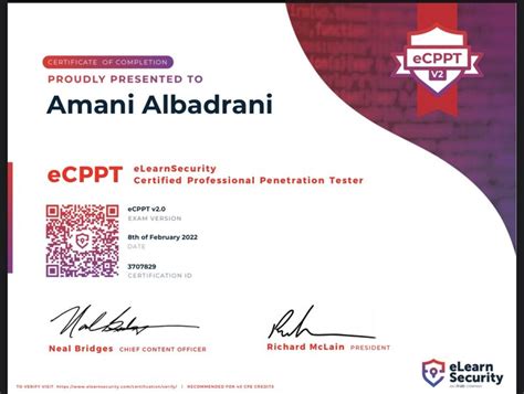 amani albadrani on linkedin certified professional penetration tester 🙏🏻
