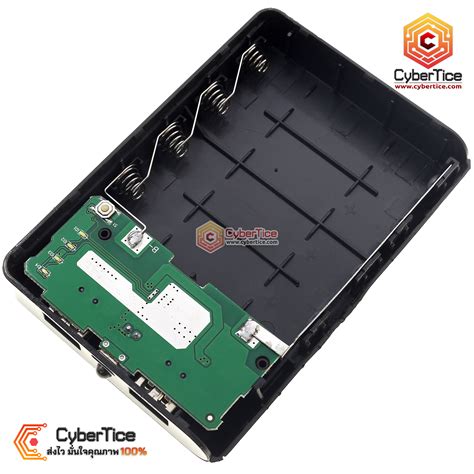 Power Bank แหล่งจ่ายไฟสำหรับ Arduino Esp8266 18650 4 ก้อน พร้อมจอแสดงความจุแบต สีดำ ขาย