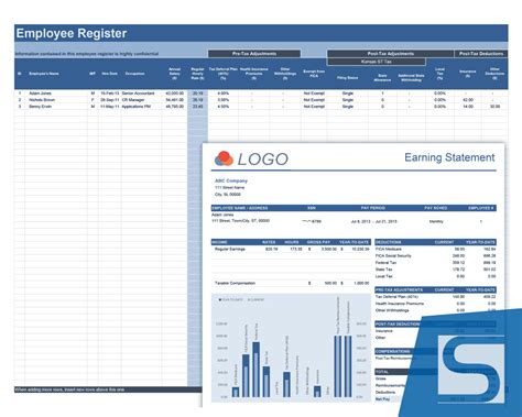 Payroll System Excel Template Lenaglo