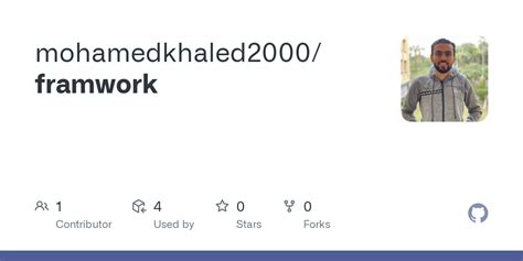 GitHub Mohamedkhaled Framwork