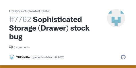 Sophisticated Storage Drawer Stock Bug · Issue 7762 · Creators Of