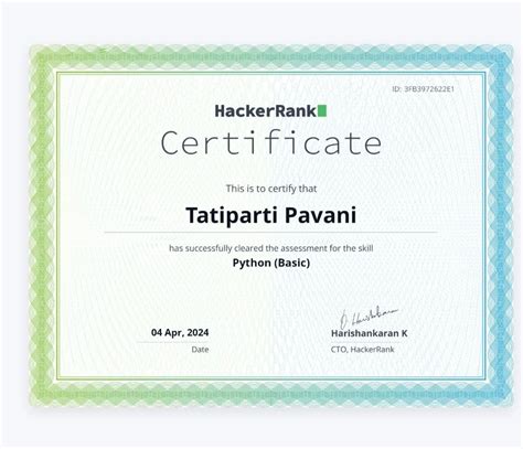 pavani tatiparti on linkedin python pythonbasic hackerrank