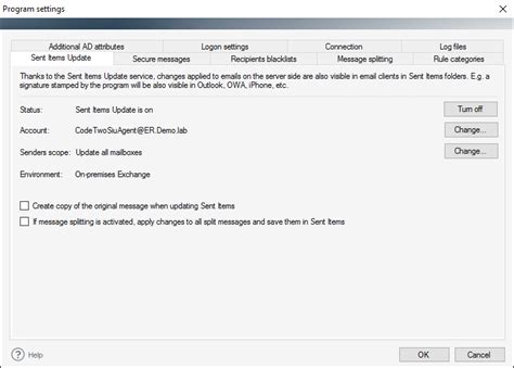 Installation Sent Items Update CodeTwo Exchange Rules Pro User S Manual