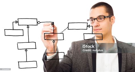 Software Engineer Zeichnen Ein Diagramm Uml Class Stockfoto Und Mehr Bilder Von Diagramm