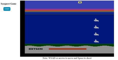 Seaquest Atari Clone Game Using Html Css And Vanillajs With Source Code Sourcecodester