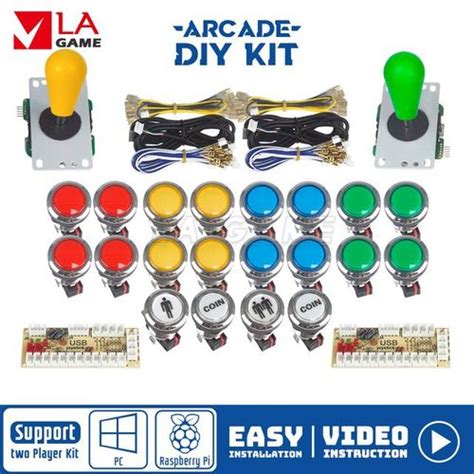 Shop Generic Arcade Diy Mando Usb Pc Raspberry Pi Bartop Arcade Buttons Led Arcade Diy Kit