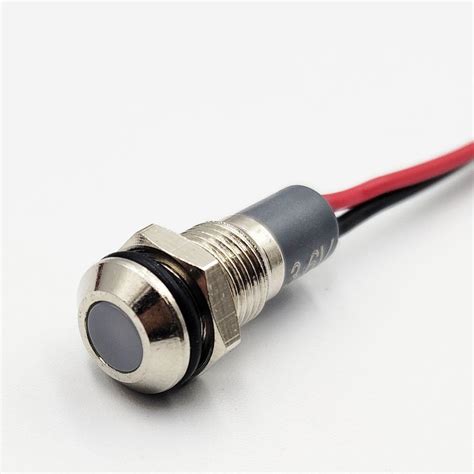 10mm 3v 6v White LED Flat Indicator Light RoboticsDNA