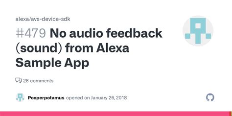 no audio feedback sound from alexa sample app · issue 479 · alexa avs device sdk · github