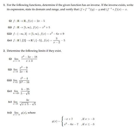 Solved For The Following Functions Determine If The Chegg