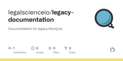 Github Legalscienceiolegacy Documentation Documentation For Legacy
