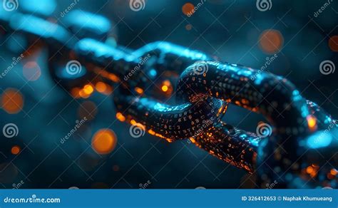 Represented By Neon Lights Abstract Digital Chains Serve As Visual Metaphors For Both