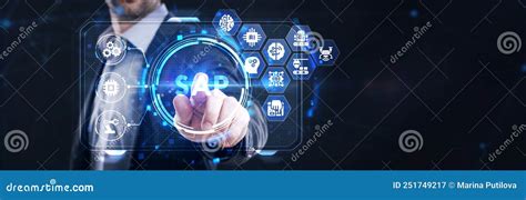 Sap System Software Automation Concept On Virtual Screen Data Center Business Modern