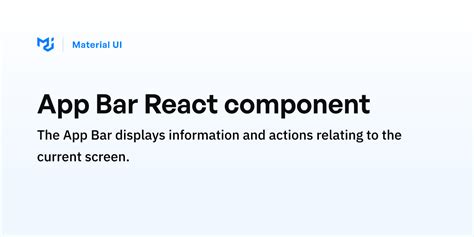 app bar react 组件 material ui mui 组件库