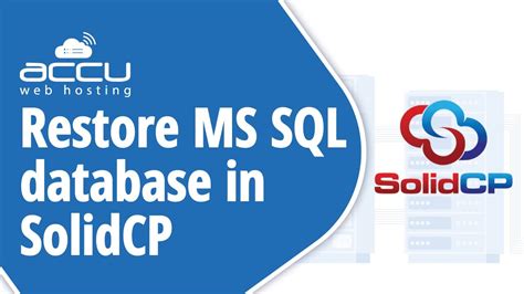 how to take backup and restore mssql database in solidcp control panel