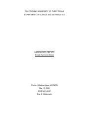 Report Simple Harmonic MotionSP Pdf POLYTECHNIC UNIVERSITY OF PUERTO RICO DEPARTMENT OF
