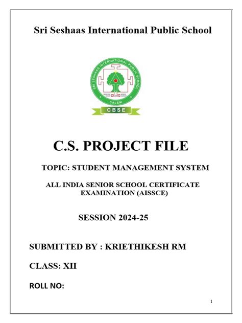Cs Project Pdf Software Testing System
