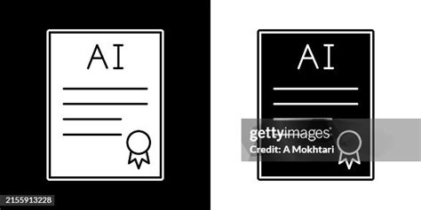 Certificate Artificial Intelligence Icon High Res Vector Graphic