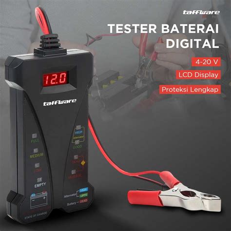 Jual Taffware Tester Baterai Digital Voltmeter Analyzer V