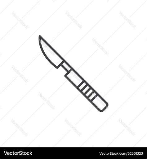 Scalpel Icon Set On White Background Royalty Free Vector