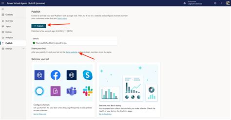 publish your power virtual agents chat bot to ms teams