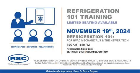 Refrigeration 101 Classes Have Been Added In Columbus And Pittsburgh In