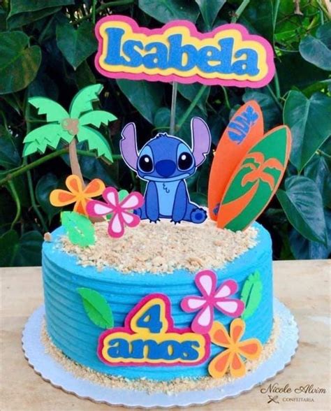 Topo De Bolo Festa Tema Lilo E Stitch Artofit