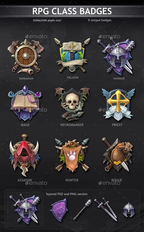 Rpg Class Badges Artofit