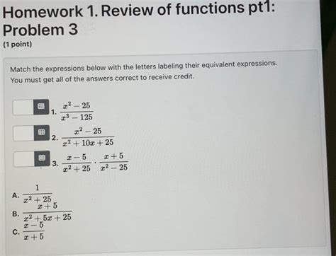 Solved Homework 1 Review Of Functions Pt1 Problem 3 1