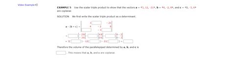 Solved Example 5 Use The Scalar Triple Product To Show That