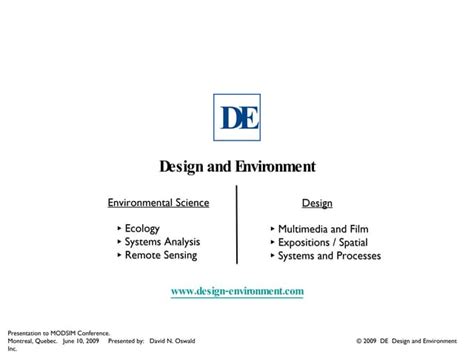 environmental applications of modelling and simulation modsim 2009 ppt