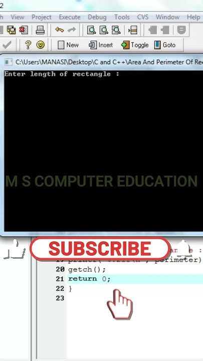 C Program To Find The Area And Perimeter Of A Rectangle Using Width