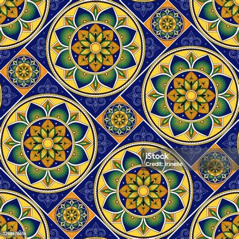 세라믹 프린트와 매끄러운 쪽모이 쪽바닥 타일 패턴 벡터 빈티지 모자이크 모티프 감촉 데루타 마졸리카 주방 바닥 또는 욕실 바닥