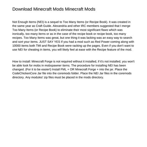 download minecraft mods minecraft modsdshhf pdf pdf docdroid