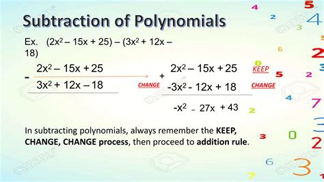 Addition And Subtraction Of Polynomials Pptx Technology And Computing