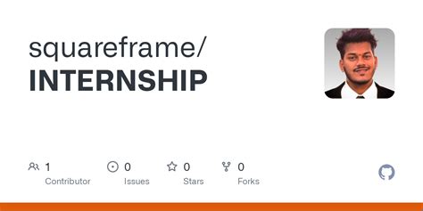 Github Squareframeinternship