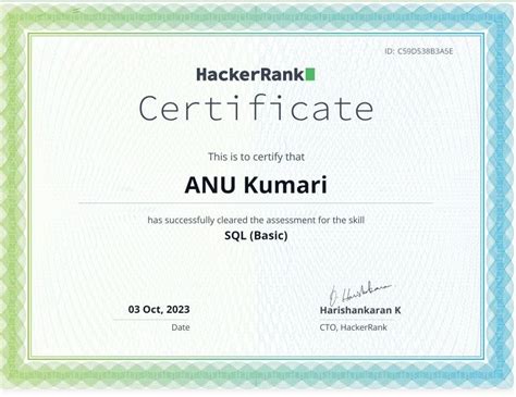 Anu Kumari On Linkedin Sqlbasiccertified Databaseskills