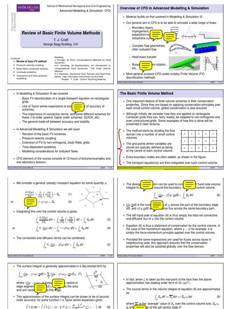 Review Of Basic Finite Volume Methode Pdf Computational Fluid Dynamics Fluid Dynamics
